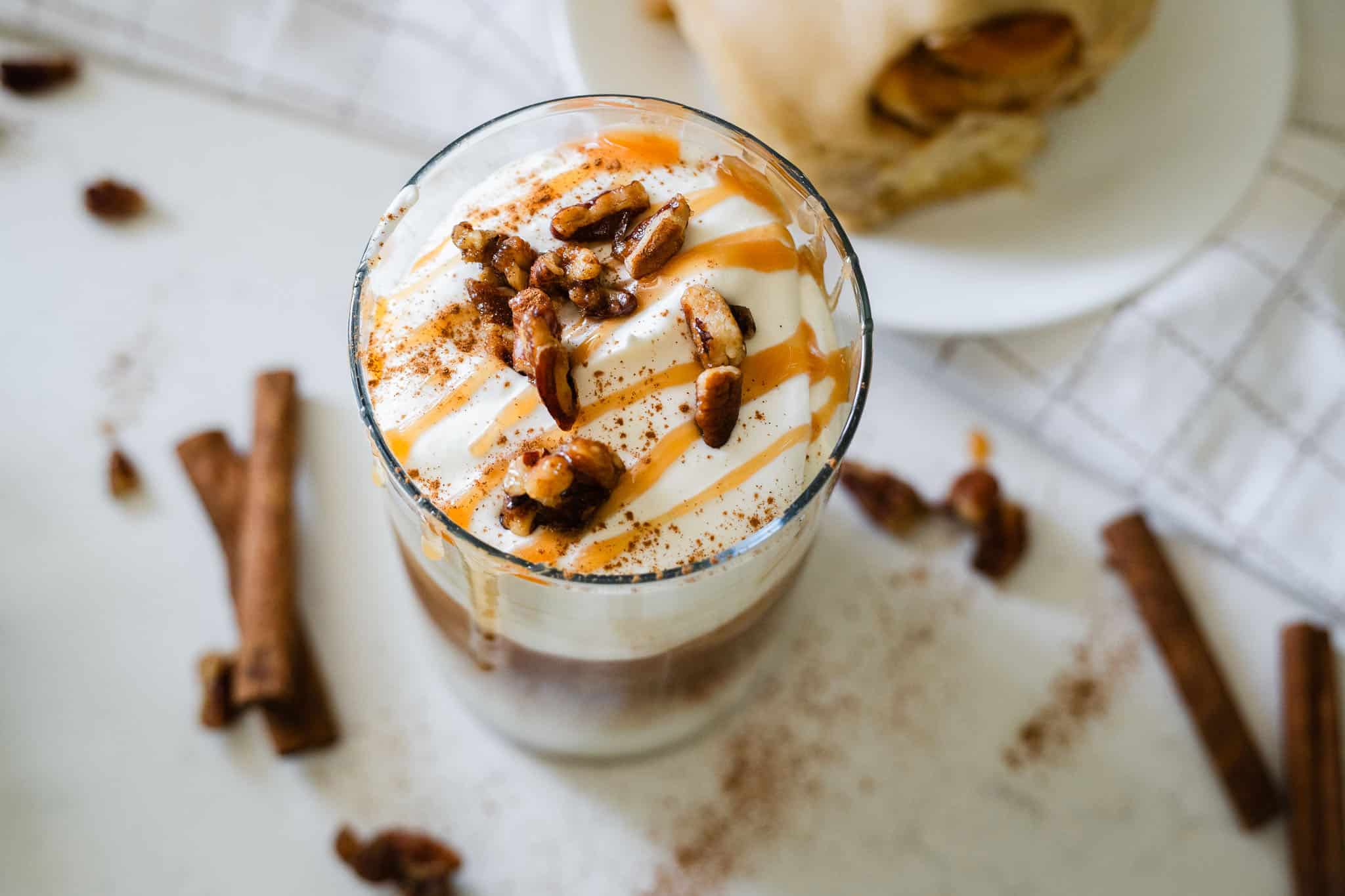 Iced Crème Brûlée Latte - Plain & Simple Home