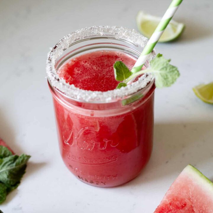 Watermelon Mocktail with Mint and Lime - Plain & Simple Home