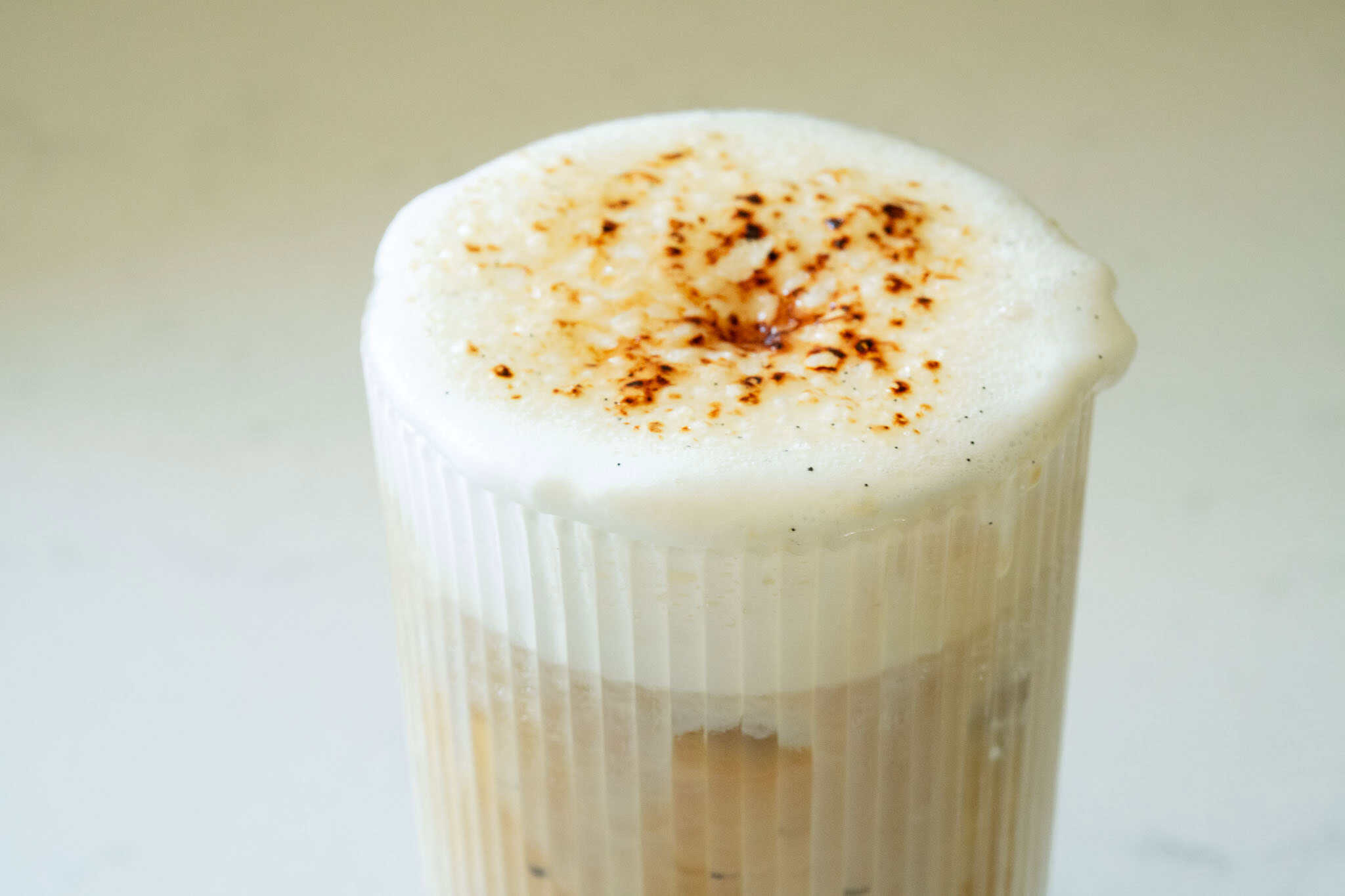 Iced Crème Brûlée Latte - Plain & Simple Home