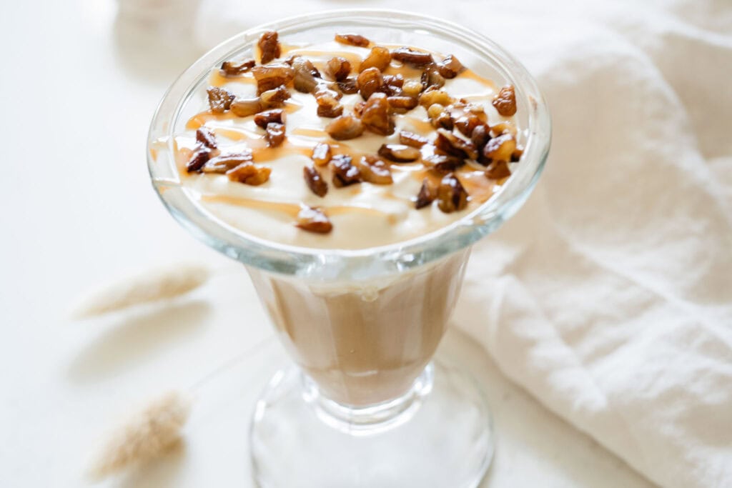 Iced Crème Brûlée Latte - Plain & Simple Home